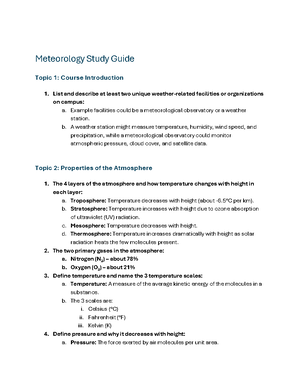 Meteorology Concepts: Stability, Thunderstorms & Tornadoes (Course Code ...