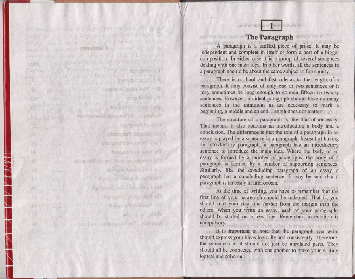 ENG101: Understanding the Structure and Unity of a Paragraph - Studocu