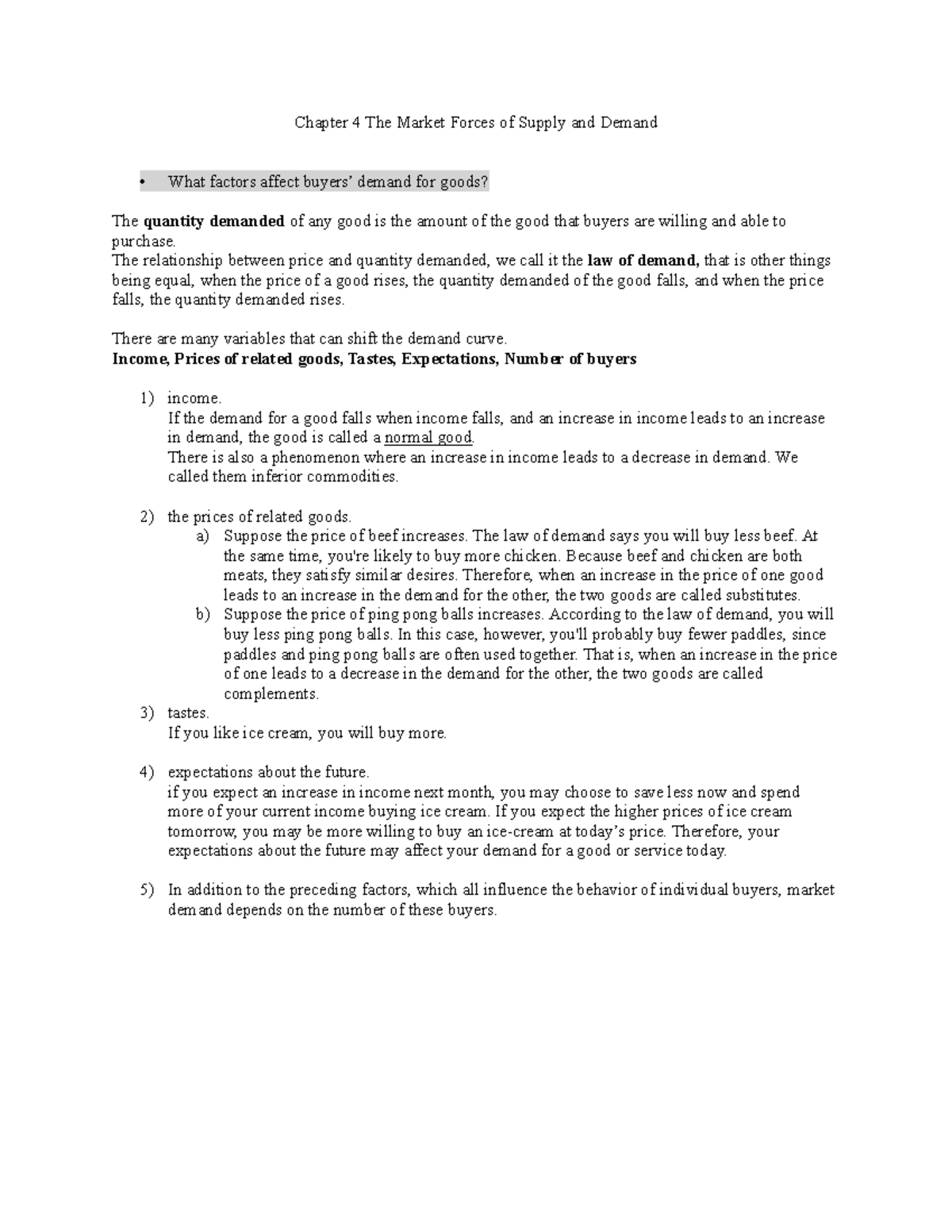Chapter 4: Understanding Market Forces of Supply & Demand Analysis ...