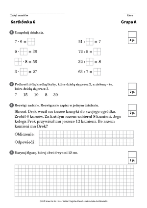 Kartkowka-3-matematyka - (31) © Nowa Era Sp. z o. • Wielka Przygoda • klasa 3 • matematyka ...