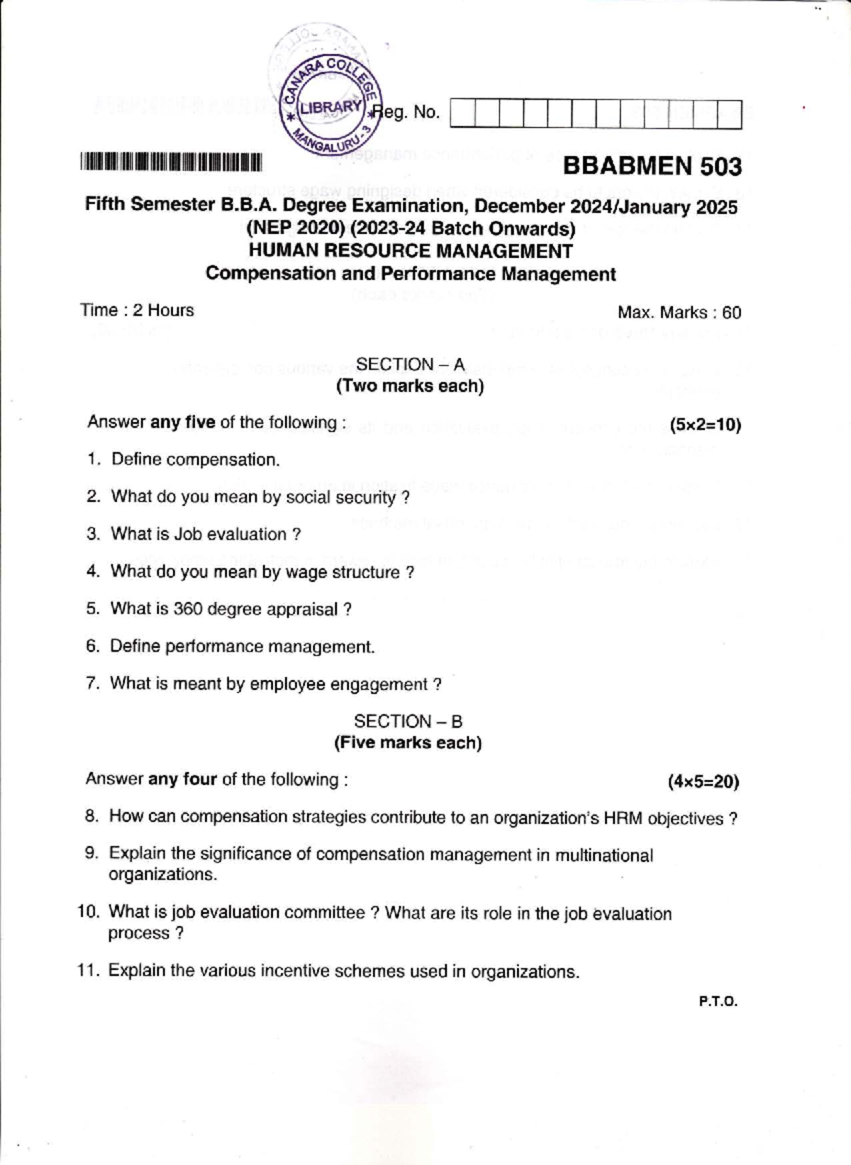 BBA 503 V Sem Human Resource Management Exam Notes - Studocu