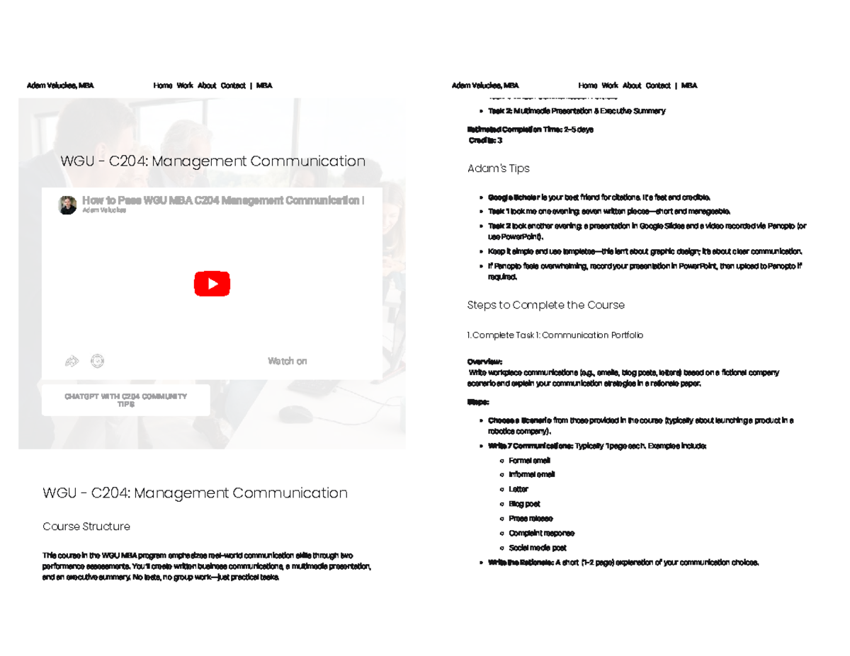 C204: Management Communication - Mastering Communication Skills - Studocu