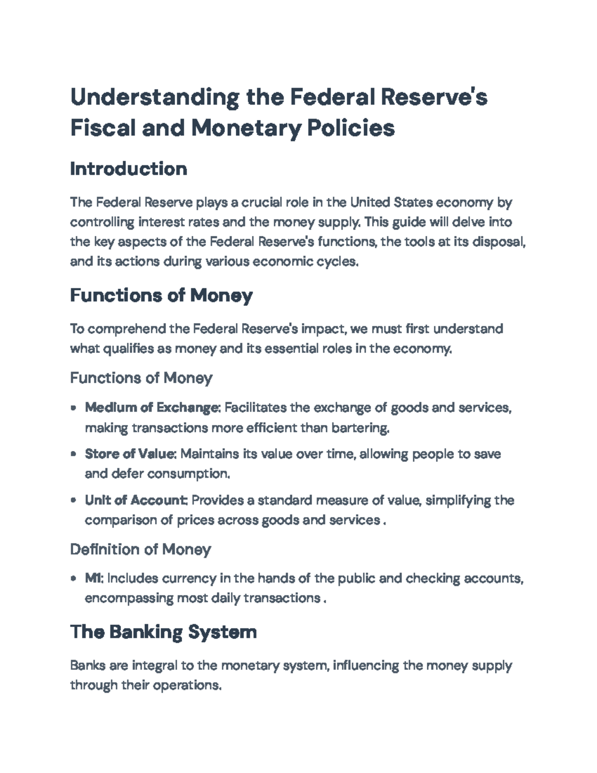 Understanding the Federal Reserve's Fiscal & Monetary Policies Guide ...