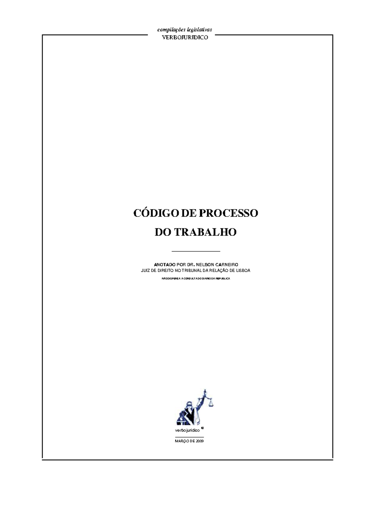 Código de Processo do Trabalho: Anotações e Atualizações (CPT) - Studocu