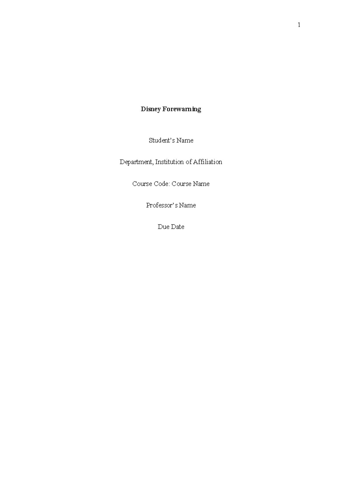 Communication Research Report: Examining Racial Stereotypes in Disney's ...