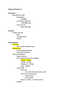 Bio189 FINAL study guide: Thweatt 2024 - BIO 189 Study Guide Based on ...