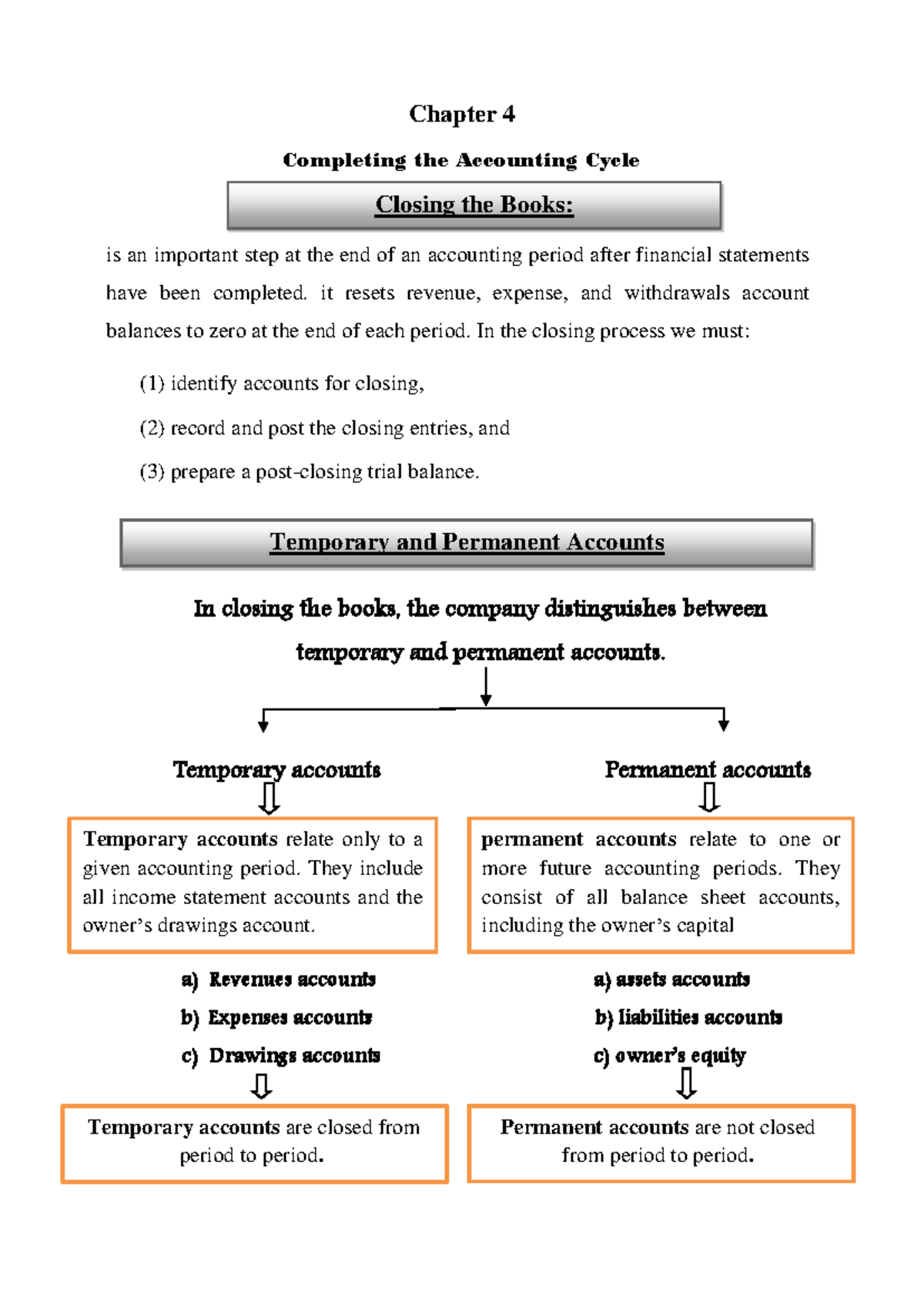 Chapter 4: Completing the Accounting Cycle - Closing the Books - Studocu