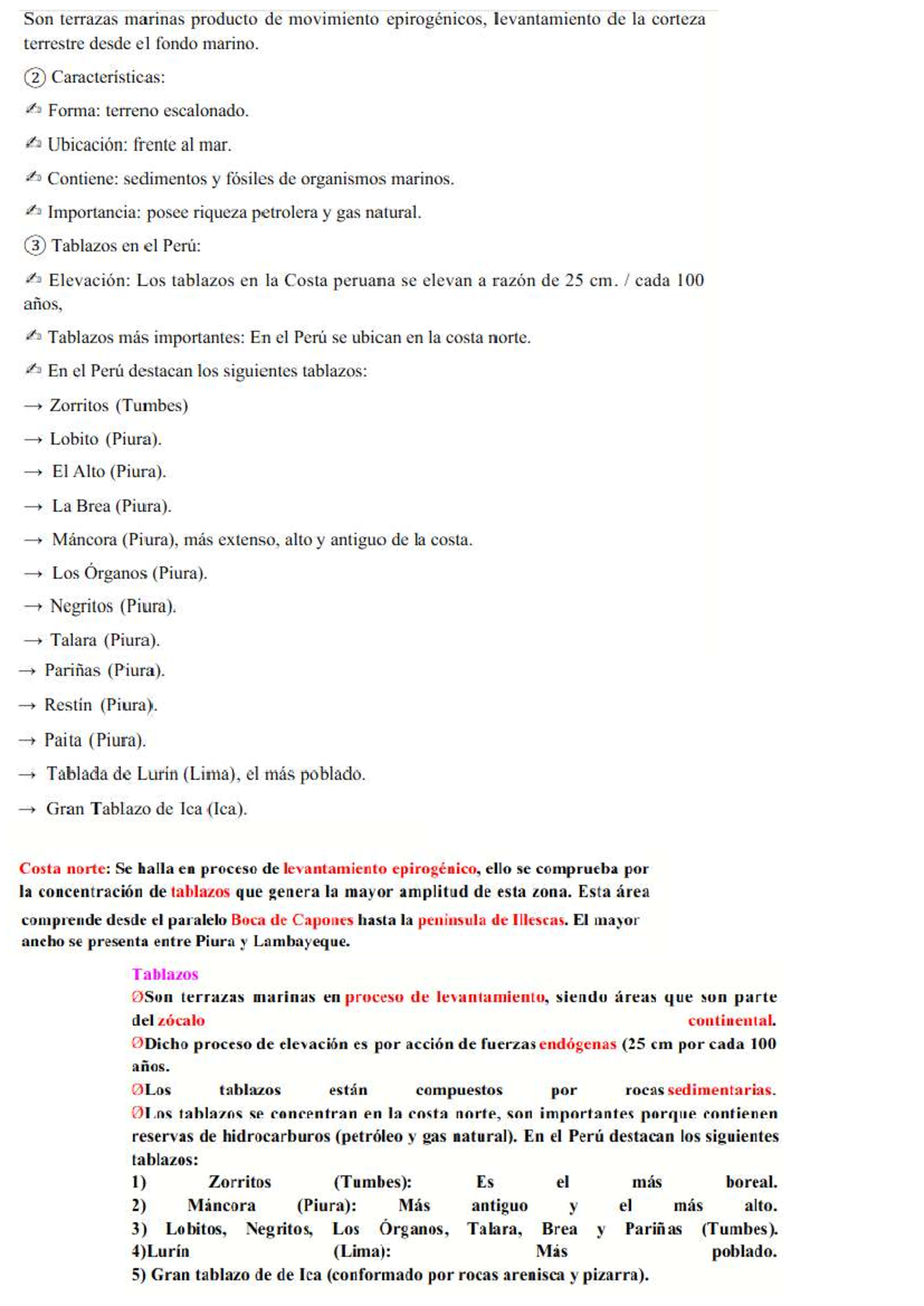 Investigación sobre los Tablazos de la Costa Peruana: Características y ...