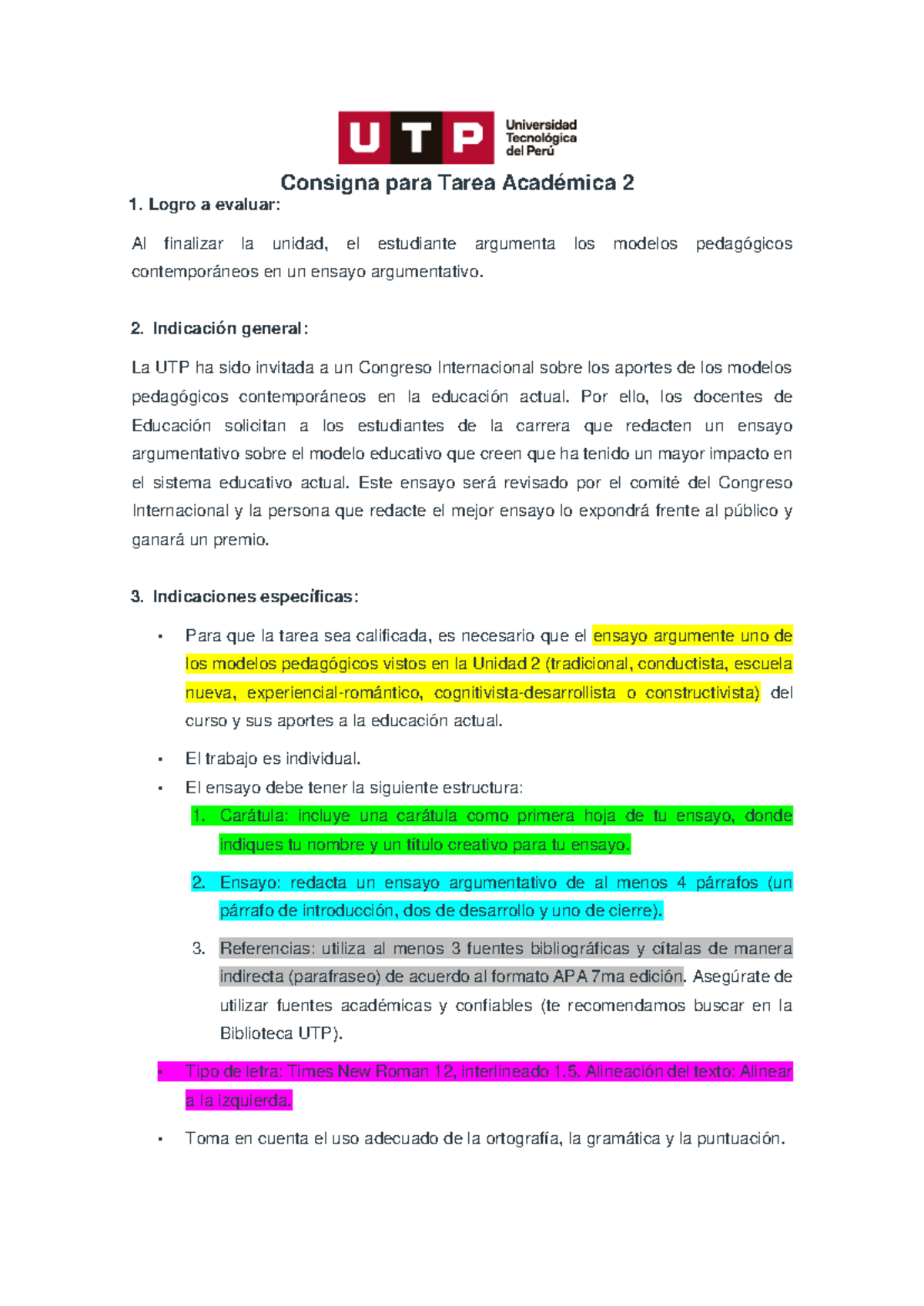 Tarea Académica 2: Ensayo sobre Modelos Pedagógicos Contemporáneos ...