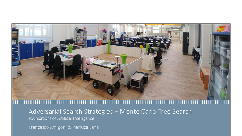 FAI2025 08 Adversarial Search: Monte Carlo Tree Search Insights - Studocu
