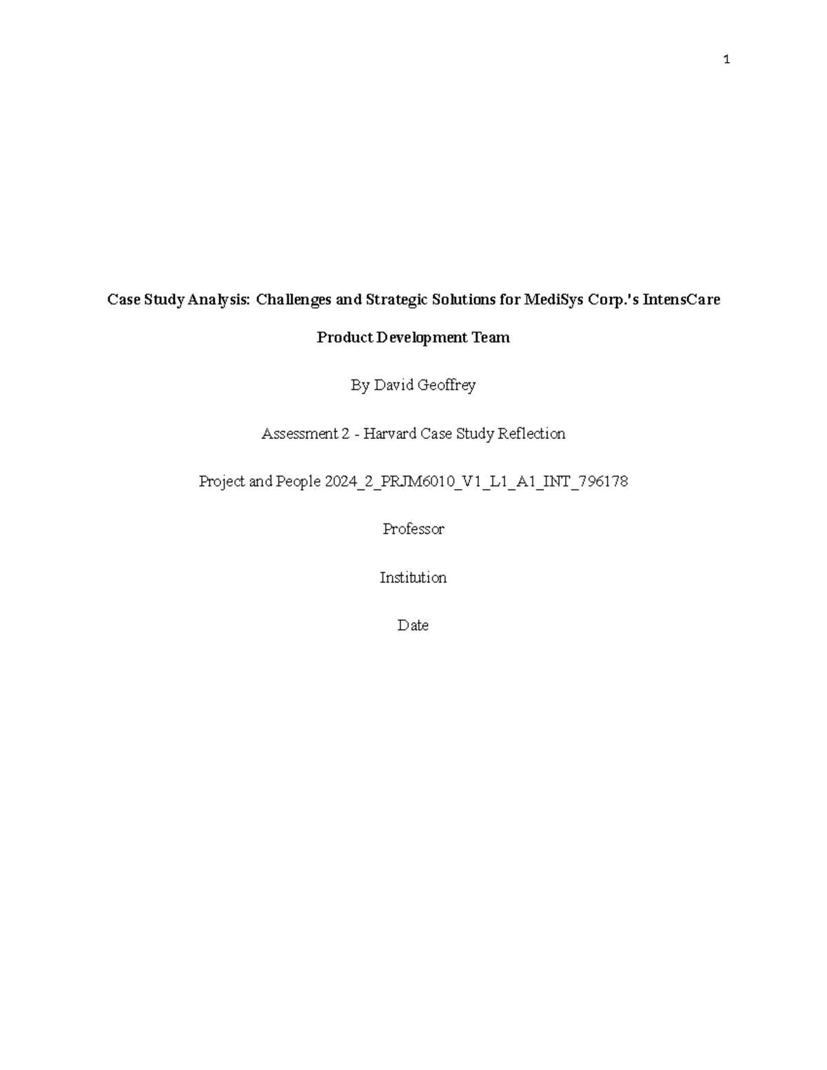 Case Study Analysis: MediSys IntensCare Project Challenges & Solutions ...
