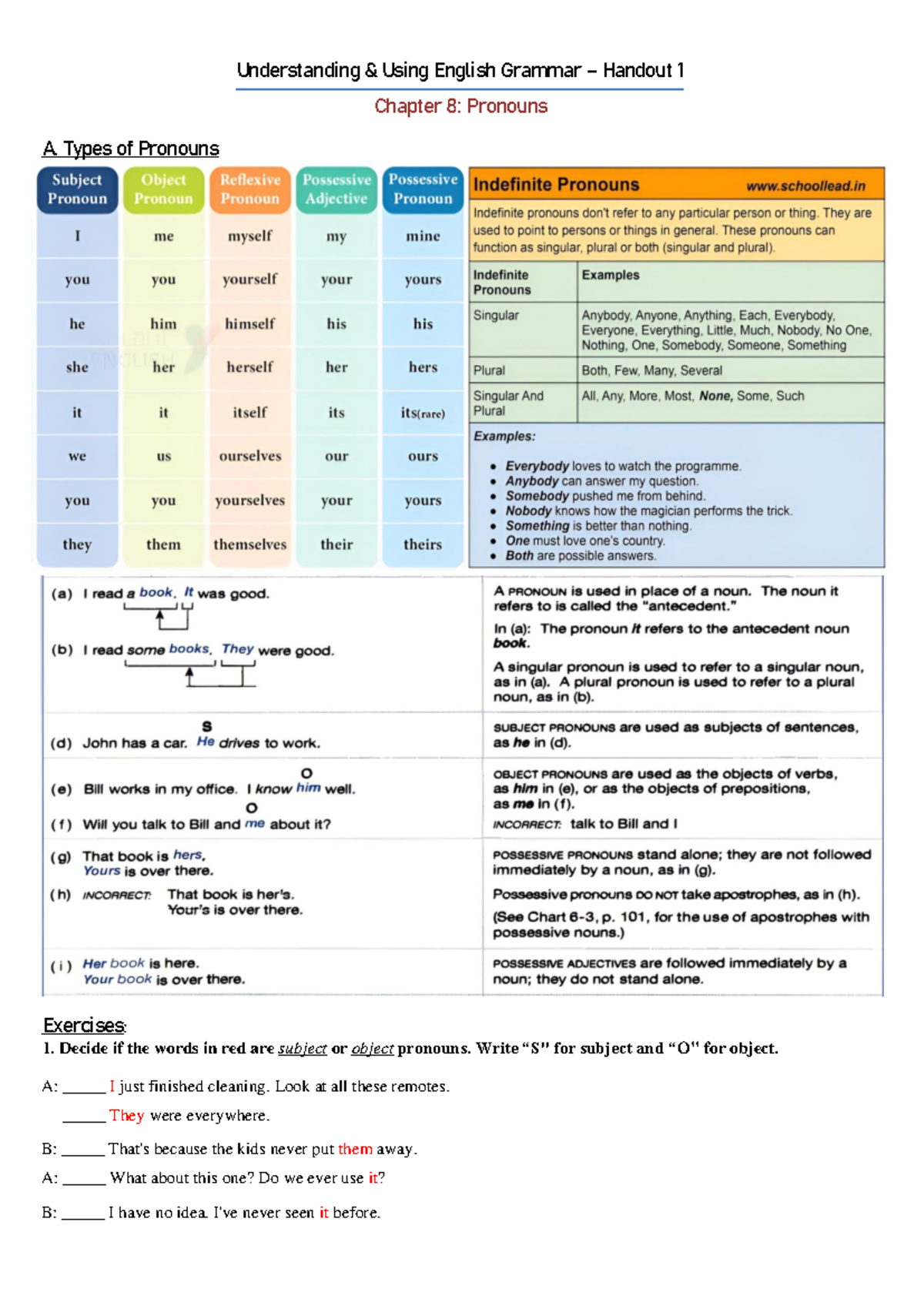 Grammar II - Handout 1 - Jugjhgjh - Understanding & Using English ...