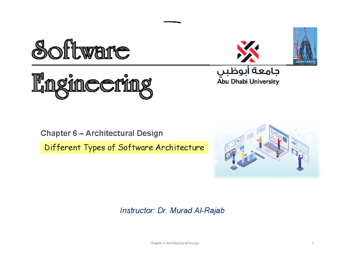 Chapter 06 - Architectural Design here - Chapter 6 – Architectural Design Chapter 6 ...