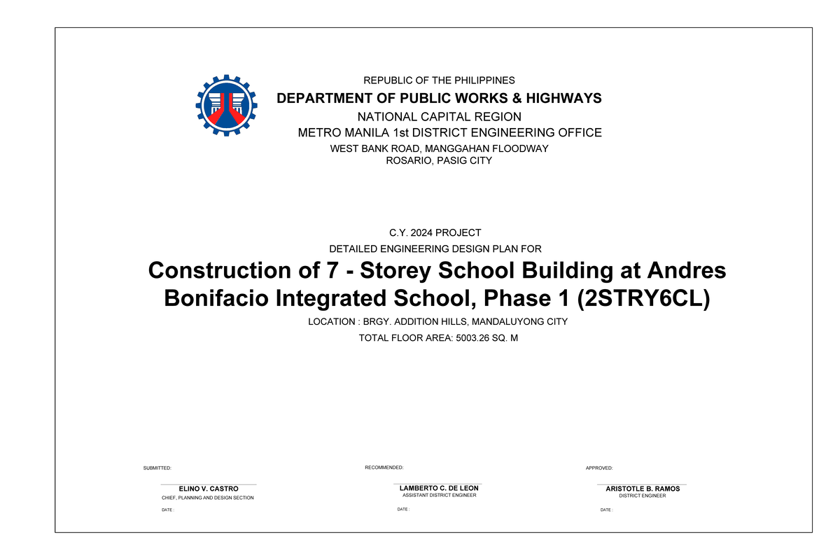 Construction Plans for 7-Storey School Building (2STRY6CL) - Studocu