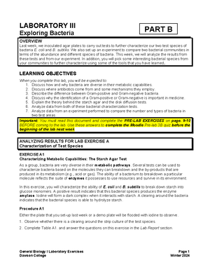 Lab1 Homeostasis - lab - General Biology II Laboratory Exercises Page 1 ...
