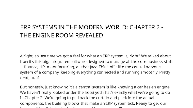 ERP Systems in the Modern Era - ERP SYSTEMS IN THE MODERN WORLD ...