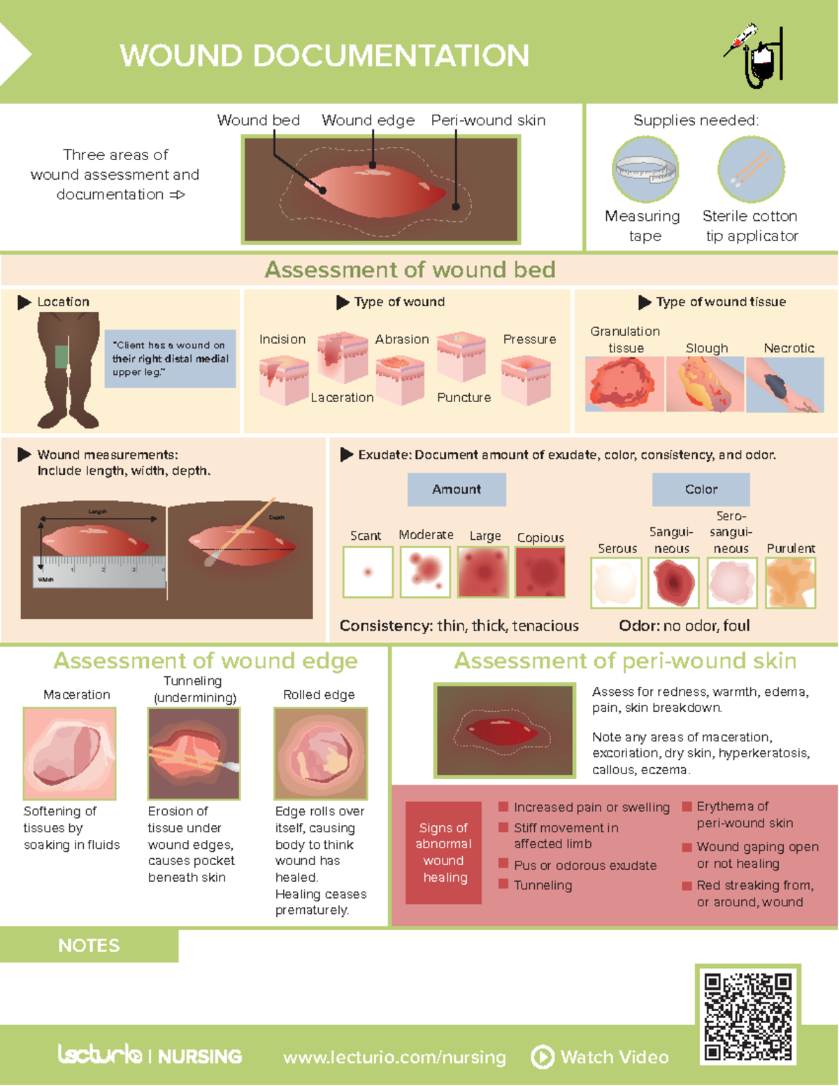 Nursing CS Wound Documentation - lecturio/nursing Watch Video NOTES ...