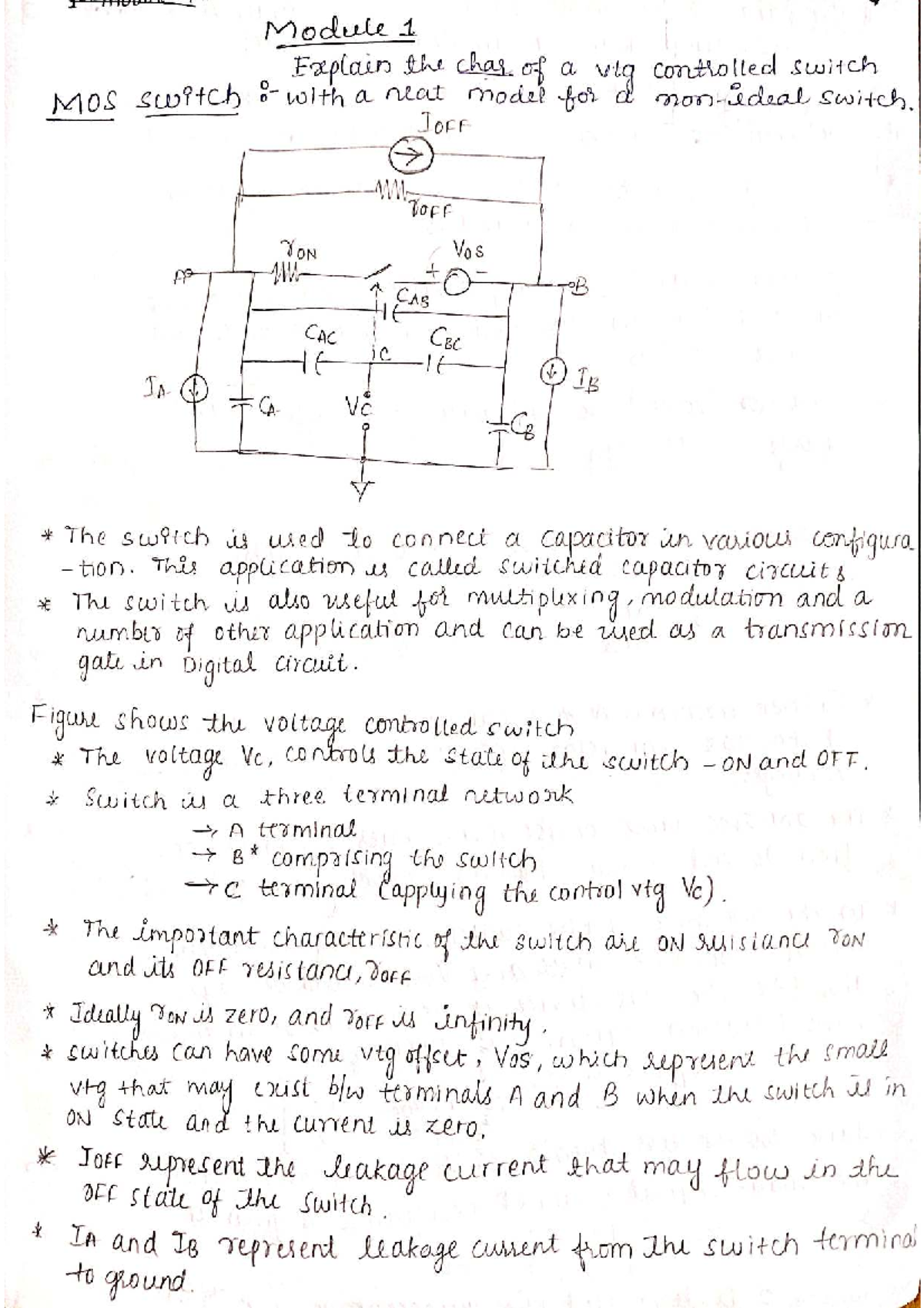 M1 - Characteristics and Applications of MOS Controlled Switches - Studocu