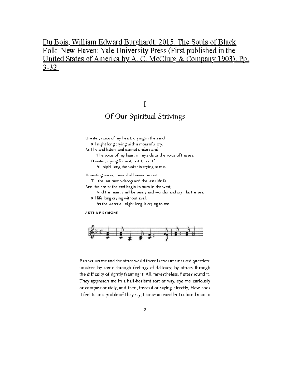 3.Y6692 Du Bois' "The Souls of Black Folk" - Exam Prep & Quiz Notes ...