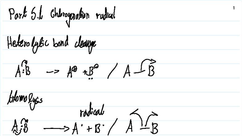Orgo Chem 1 Part 5: Comprehensive Guide to Radical Reactions - Studocu