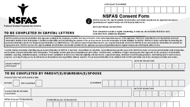 NSFAS 2026 Application Consent Form - Important Guidelines - Studocu