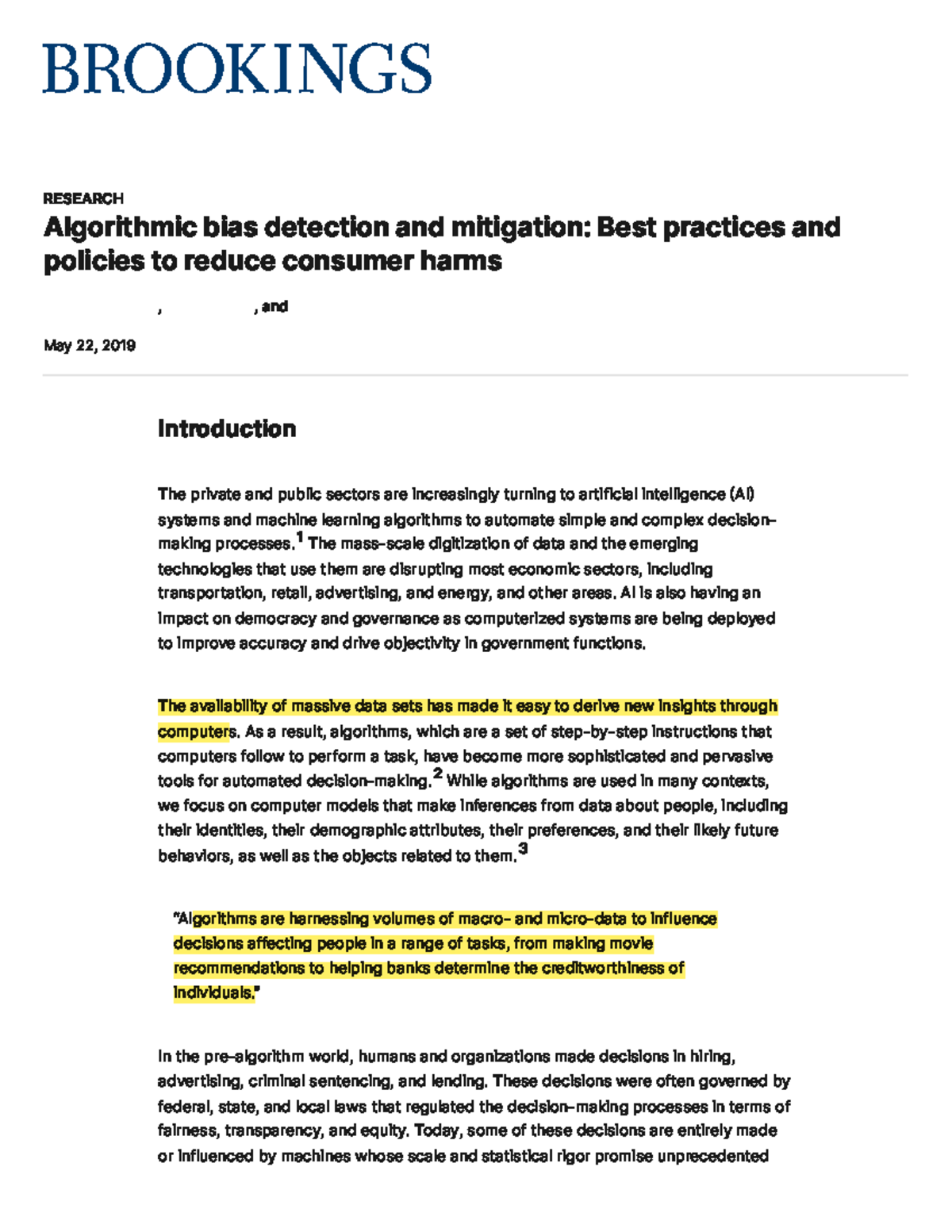 Best Practices and Policies for Algorithmic Bias Mitigation - Studocu