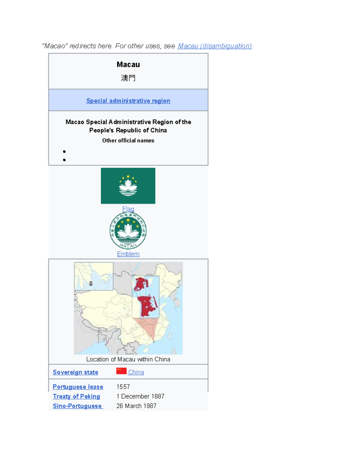 History of Macau (MAC 101): A Comprehensive Overview - Studocu