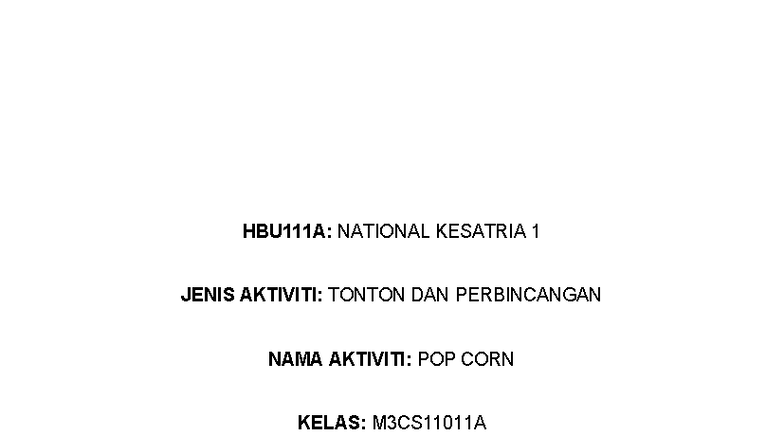 M3CS11011A: Analisis Watak dan Babak dalam Filem Ahmad Albab - Studocu