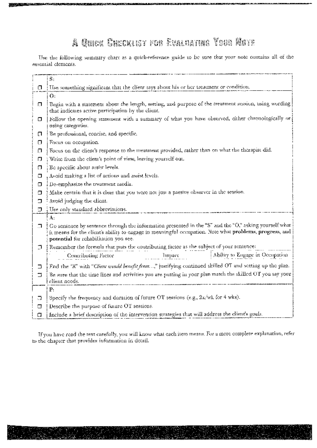 SOAP Notes Handout: Comprehensive Guide for Effective Use - Studocu