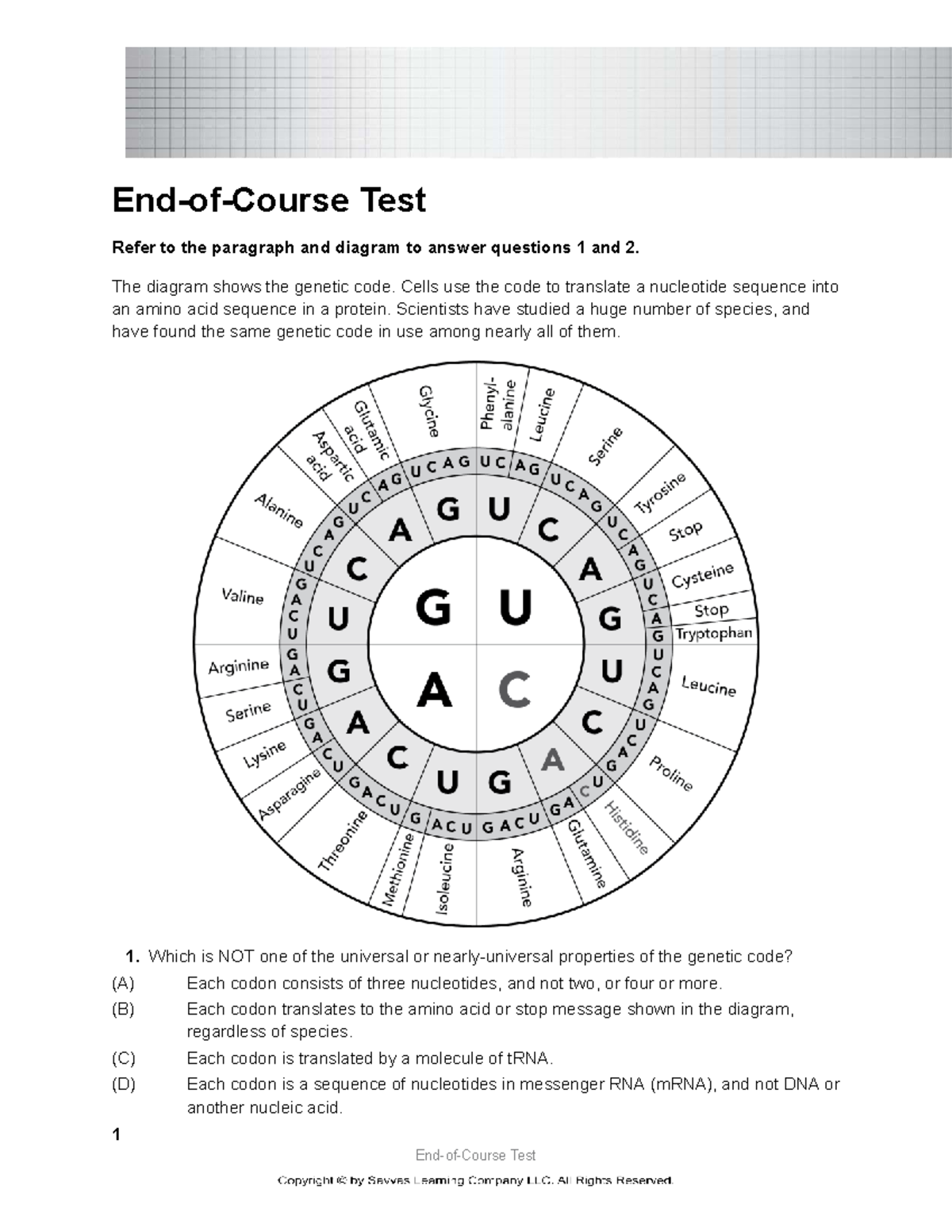 End-of-Course Test: Biology Concepts and Applications (BIO 101) - Studocu