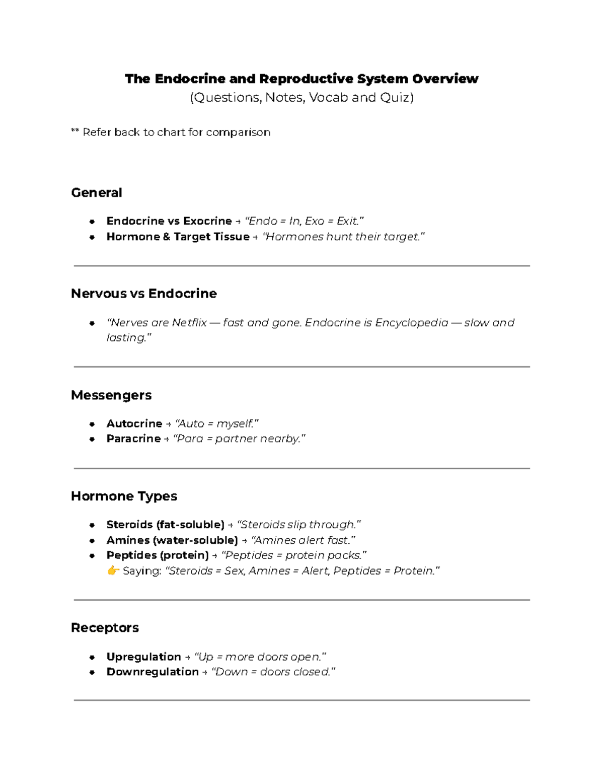 Endocrine System & Reproductive Overview: Key Concepts & Quiz (BIO 101 ...