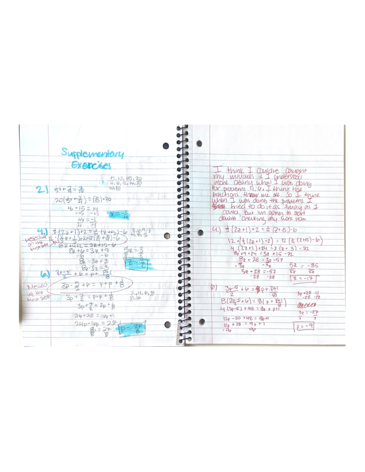 1.1 corrections - homework - Supplementary Exercises I think I couldve ...