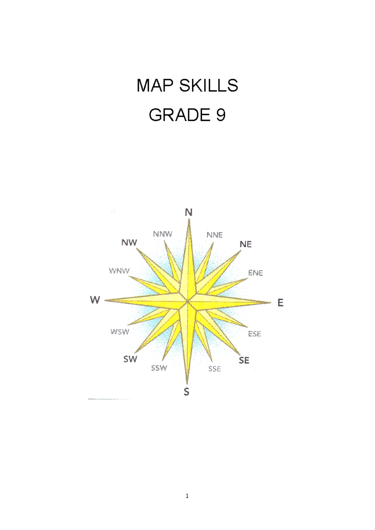Grade 9-1 Geography: Map Skills and Topographic Maps Notes - Studocu