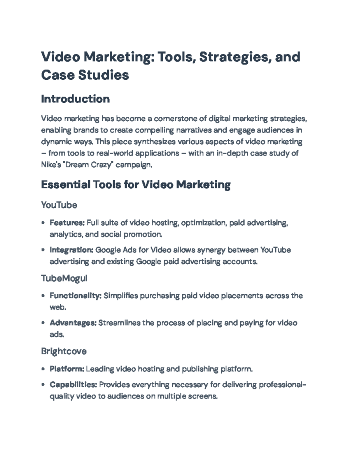 Video Marketing Strategies and Case Study: Nike's "Dream Crazy" Campaign - Video Marketing ...