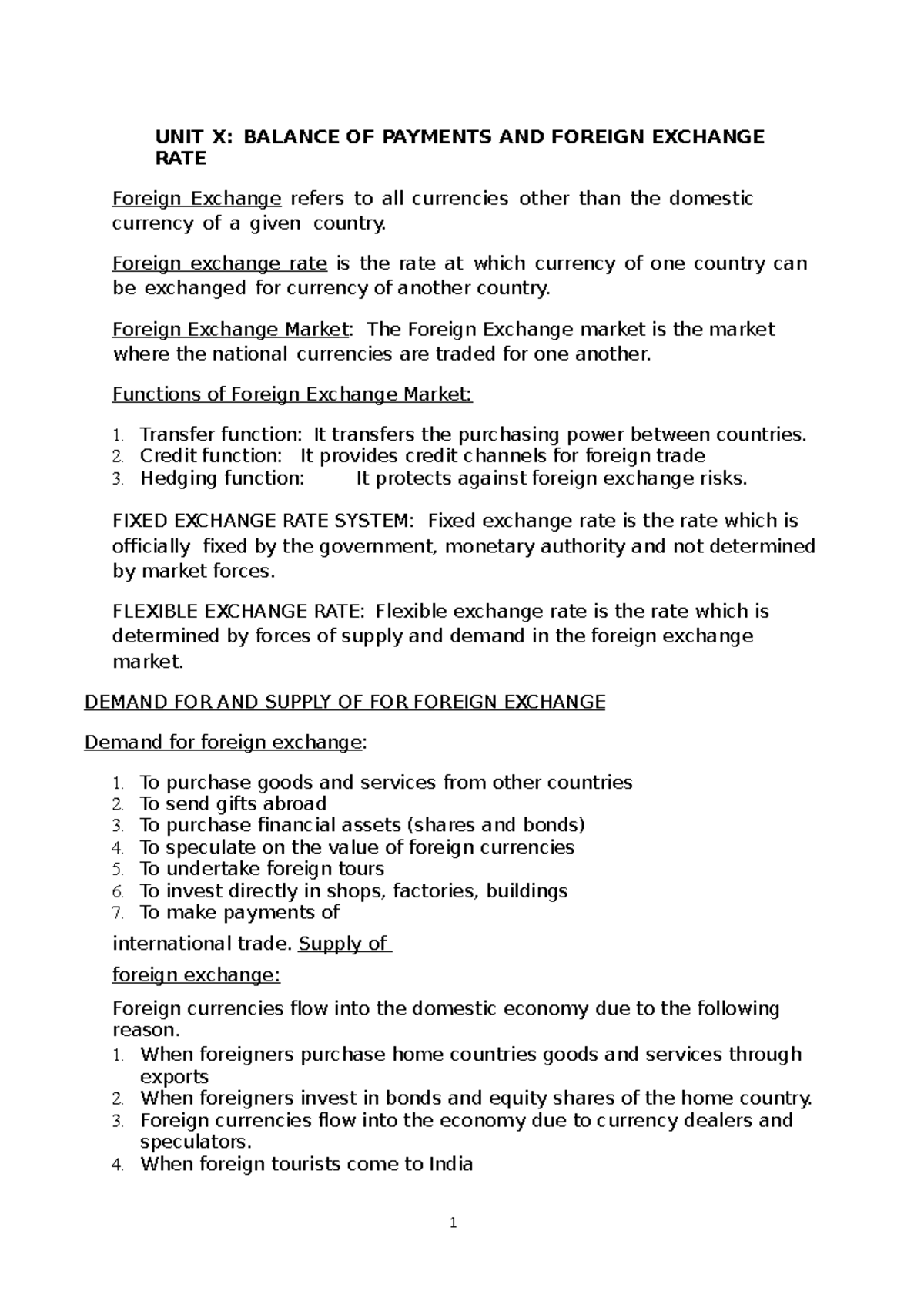Economics Notes: Macroeconomics Ch05 - BOP & Foreign Exchange Rate ...