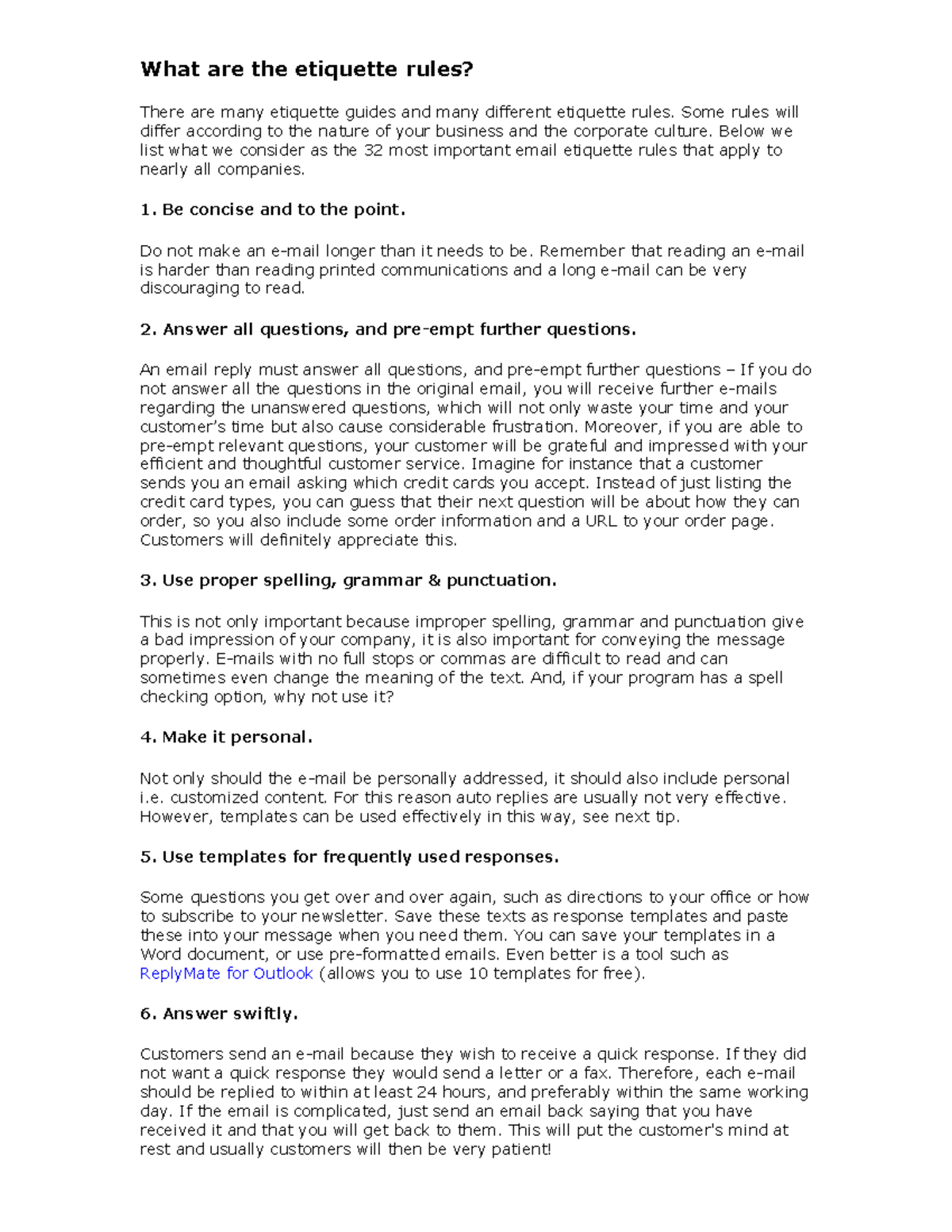 Email Etiquette Guide: 32 Essential Rules for Professional ...