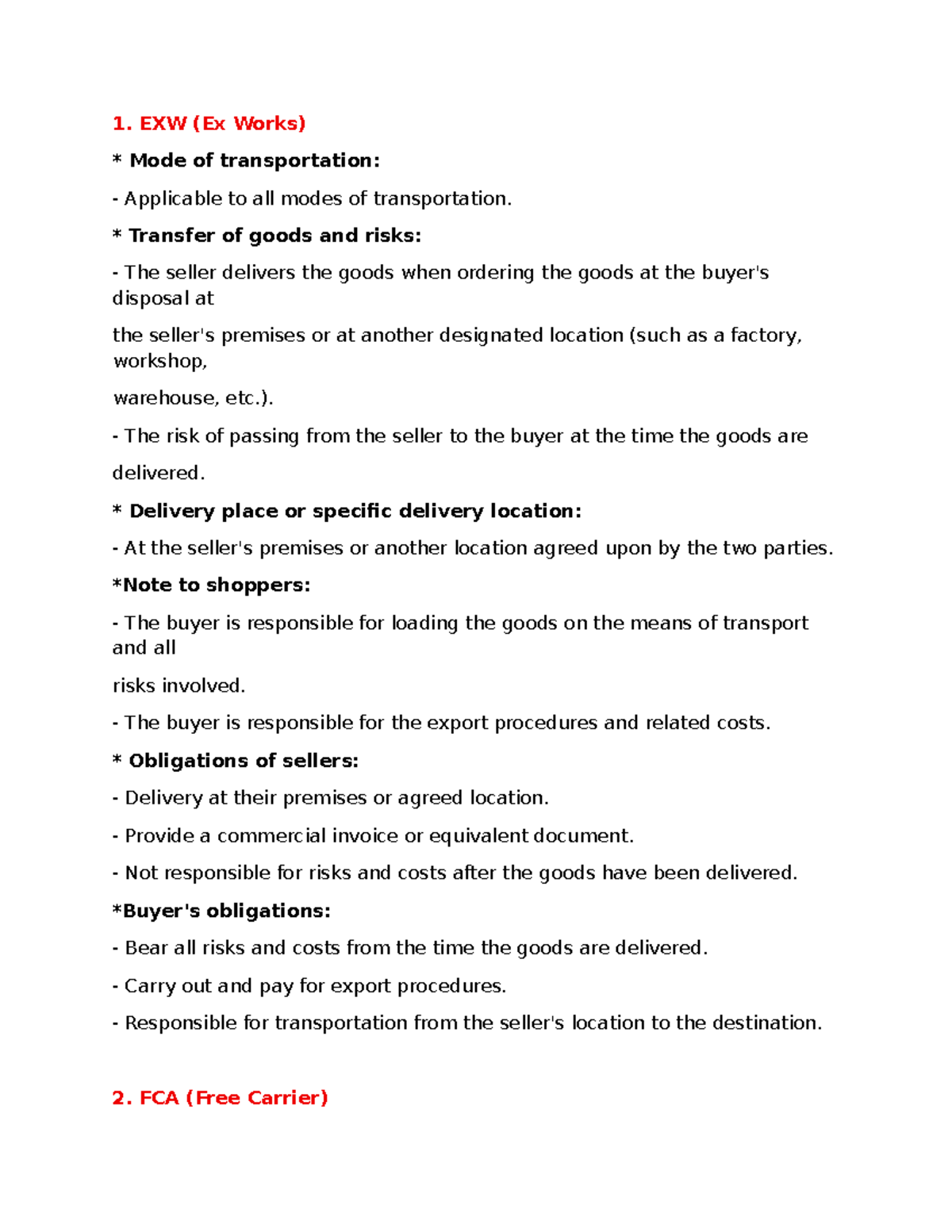 Incoterms 2020 Overview: EXW, FCA, CPT, DAP, DPU, DDP, FOB, FAS, CIF ...