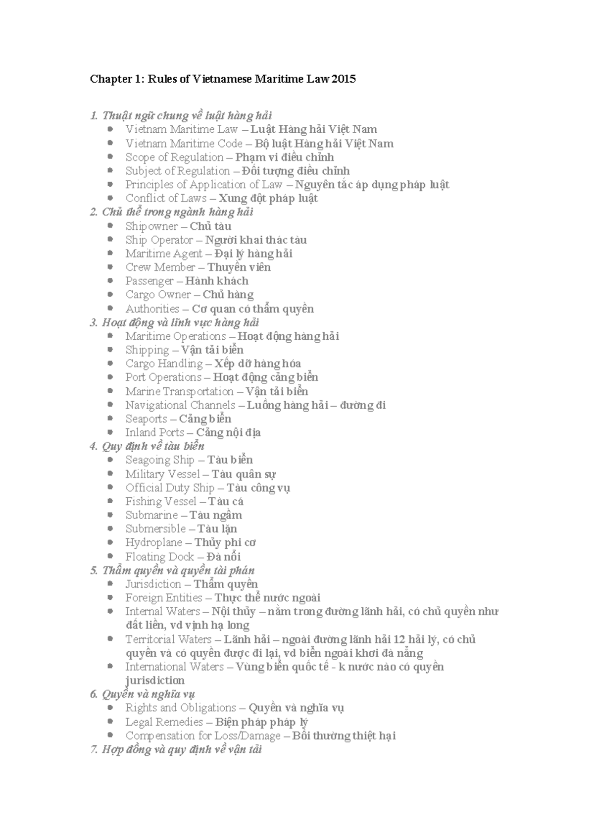 Chapter 1 - Rules of Vietnamese Maritime Law 2015 - The Vietnam ...