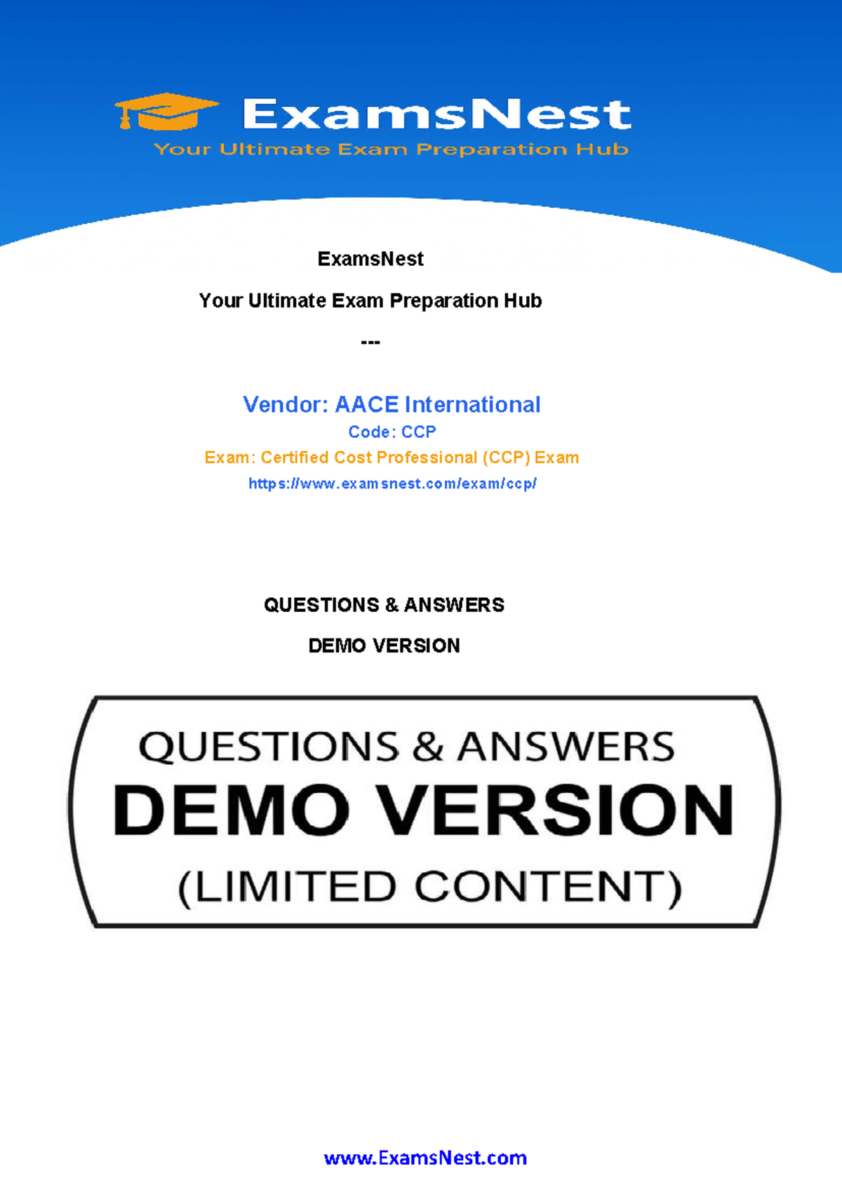 CCP Exam Prep: Questions & Answers for Certified Cost Professional ...