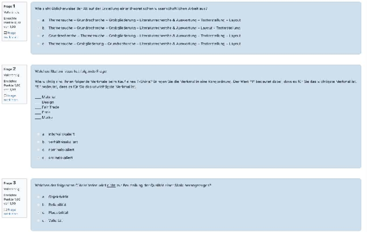 VO Wiss. Arbeit Prüfung: Ablauf und Methoden der Erstellung - Studocu