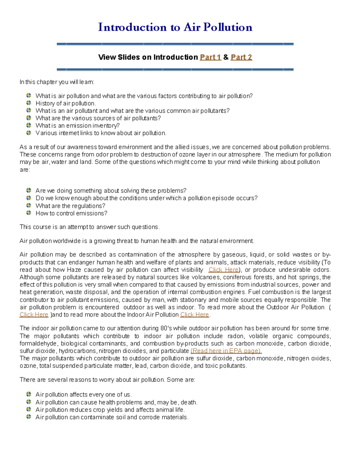 295805334 Introduction to Air Pollution: Causes, Effects, and Solutions ...