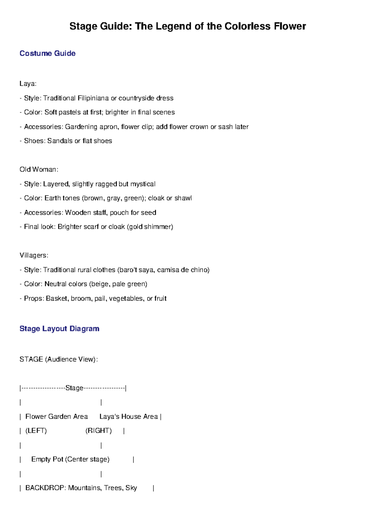 Legend of the Colorless Flower Stage Guide: Costume & Layout Details ...