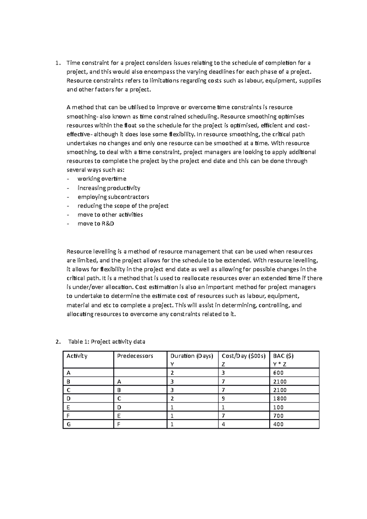 Assessment 3: Cost Analysis & Management in Construction (CM) - Studocu