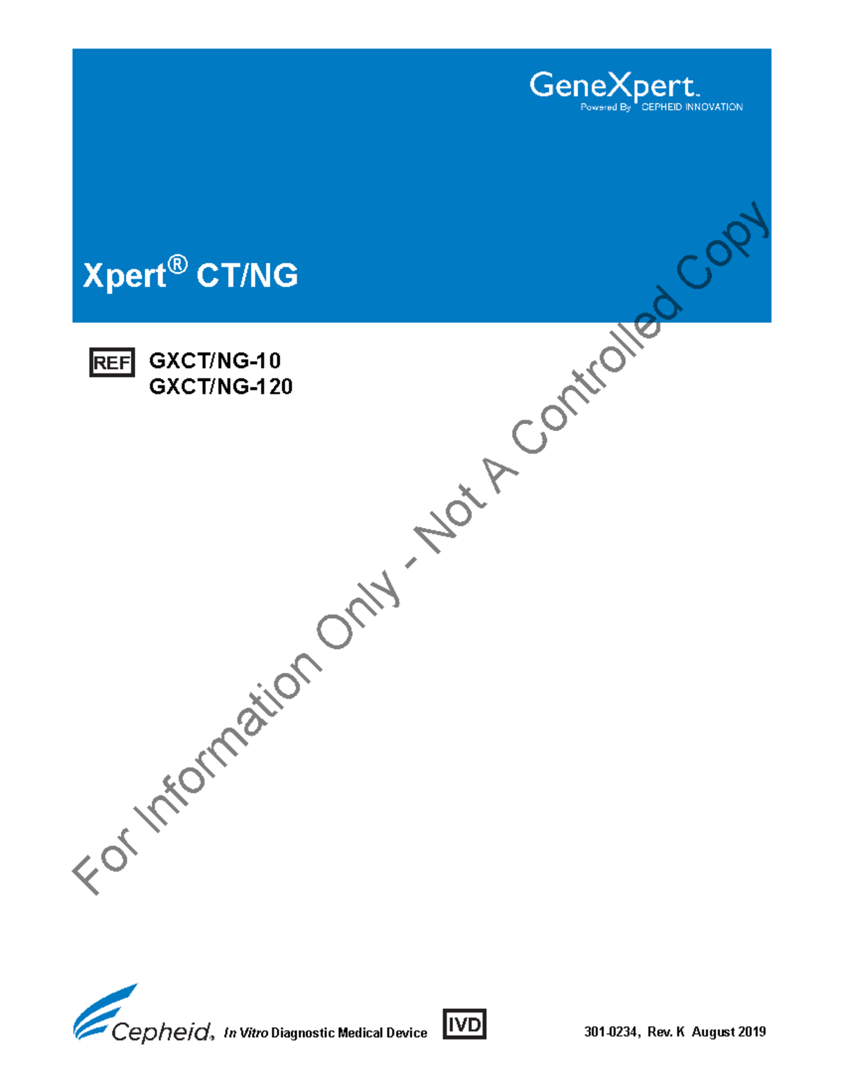 Xpert CT/NG In Vitro Diagnostic Package Insert - Rev. K Overview - Studocu