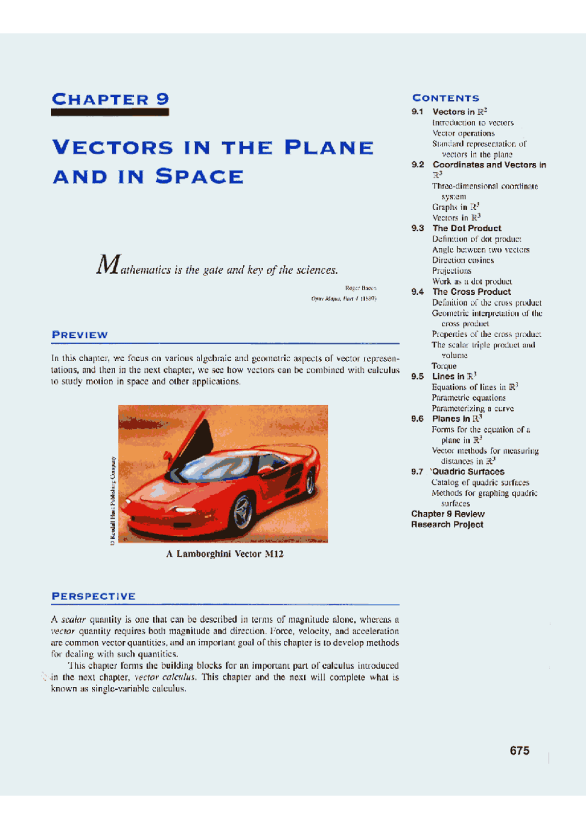 Chapter 09 - note - CHAPTER 9 CONTENTS 9 Vectors in R2 Introduction to vectors Vector operations ...