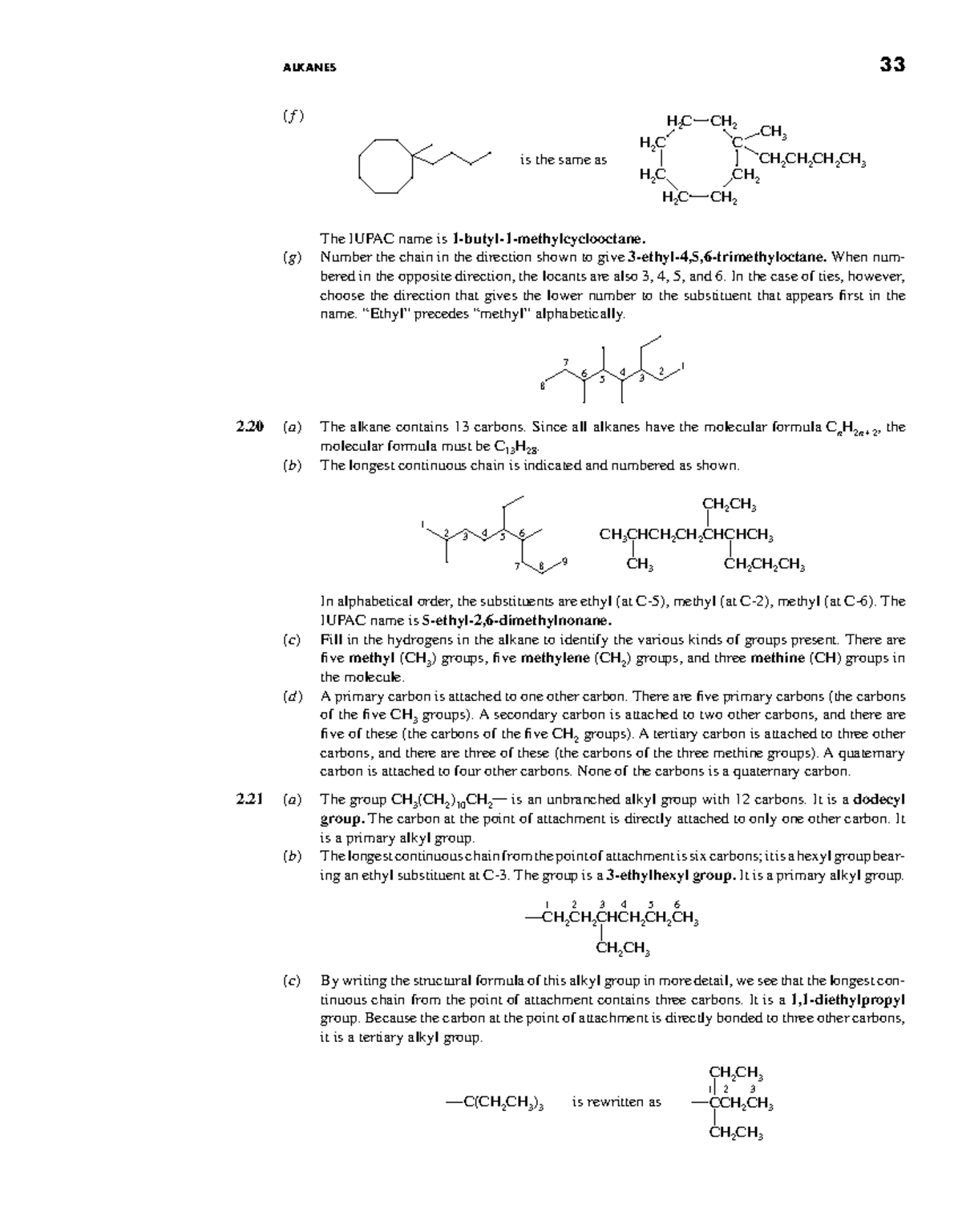 Organic Chemistry 4th Ed: Alkanes IUPAC Naming & Structure Notes - Studocu