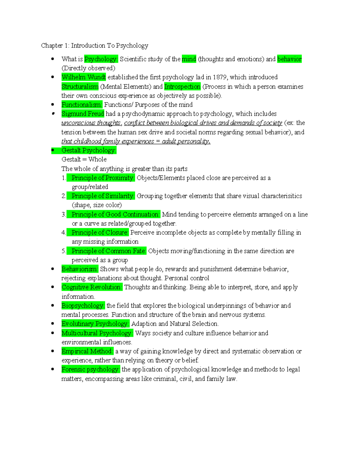 Biopsychology Notes: Understanding Brain Function & Behavior - PSY 101 ...