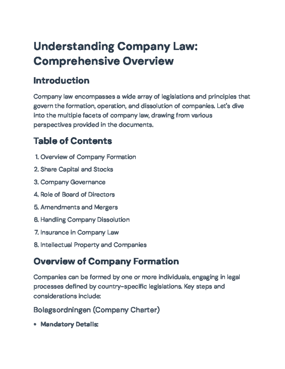 Understanding Company Law: A Comprehensive Guide (Company Law 101 ...