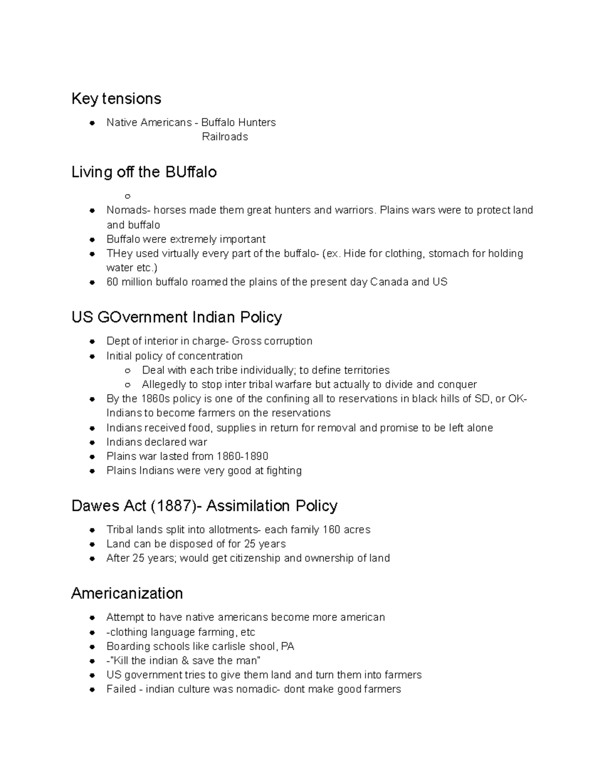 History Notes: Key Tensions of Native Americans and Buffalo Hunters ...