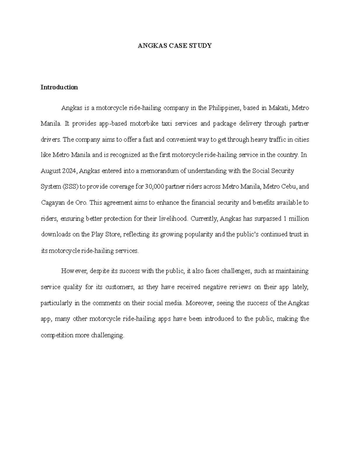 ANGKAS Case Study: Challenges and Strategies for Growth - Studocu